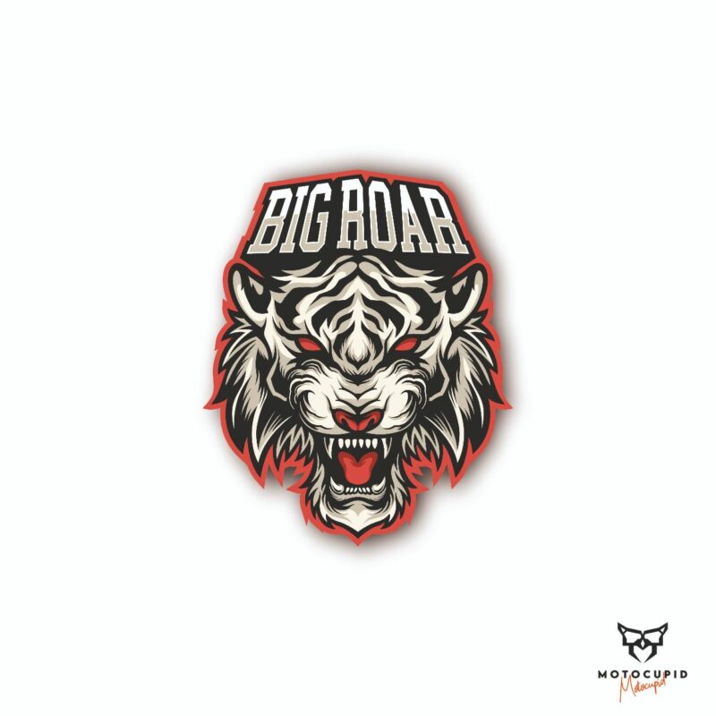 Tiger Big Roar Sticker - Motocupid