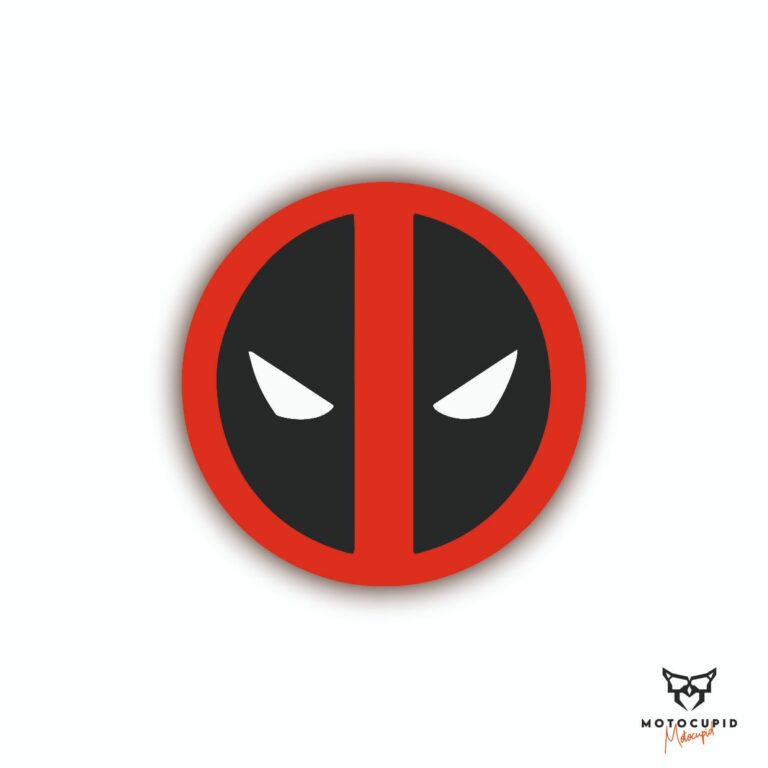 Deadpool Logo Stickers - Motocupid