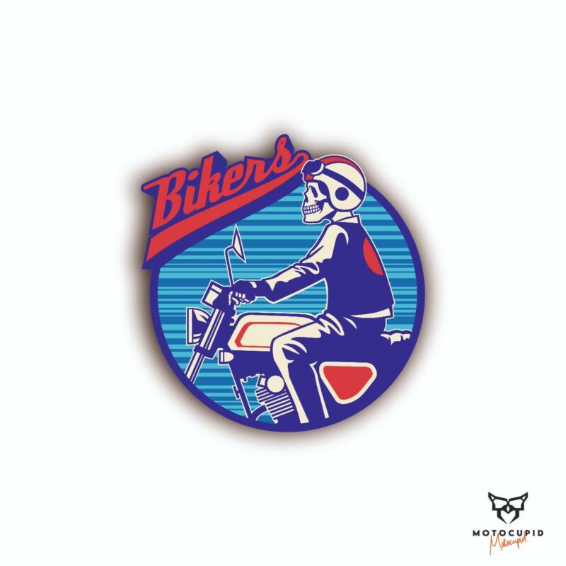 Adventure Skull Stickers - Motocupid