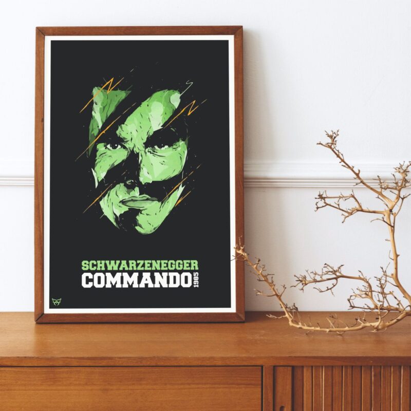 Commando Arnold Schwarzenegger A3 Poster - Motocupid