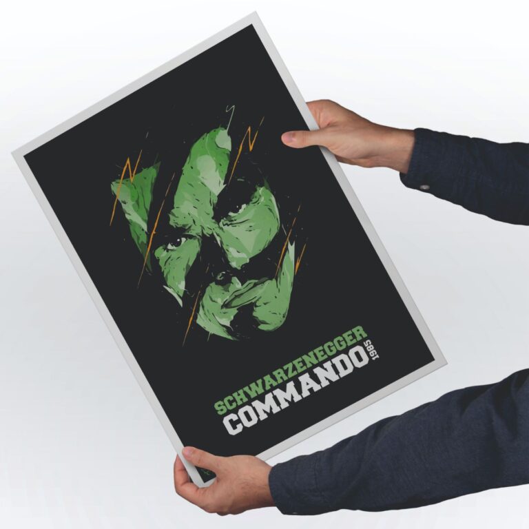 Commando Arnold Schwarzenegger A3 Poster - Motocupid