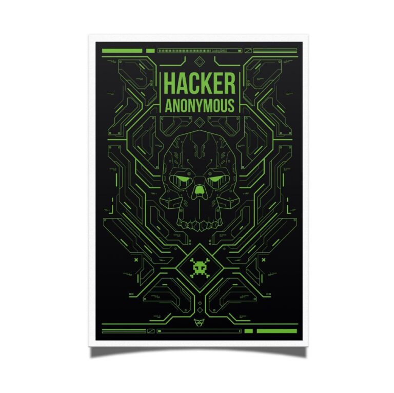 ANONYOMUS Hackers A3 Poster - Motocupid
