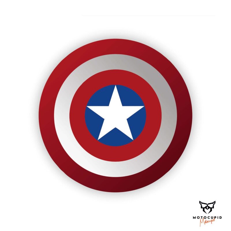 Captain America Shield Sticker - Motocupid