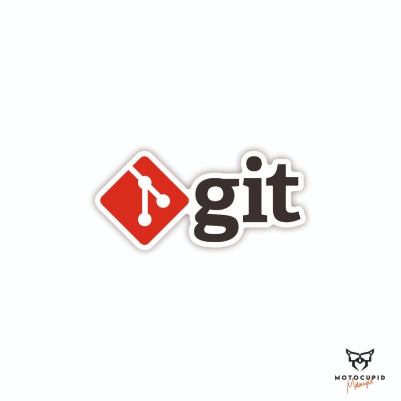 git with Logo Sticker - Motocupid
