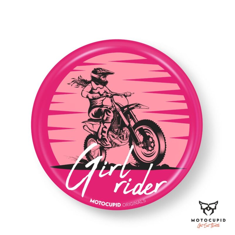 GIRL RIDER Pin Badges - Motocupid