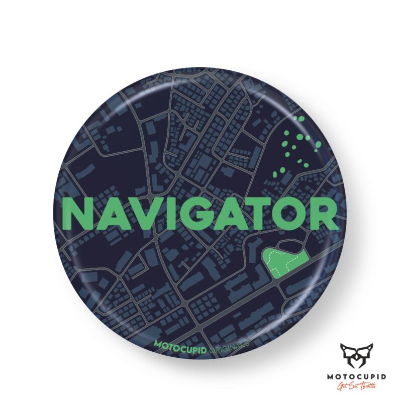 MAP NAVIGATOR Pin Badges - Motocupid