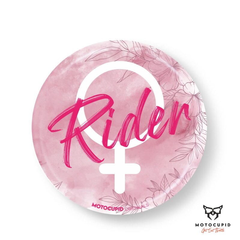 PINK RIDER Pin Badge - Motocupid