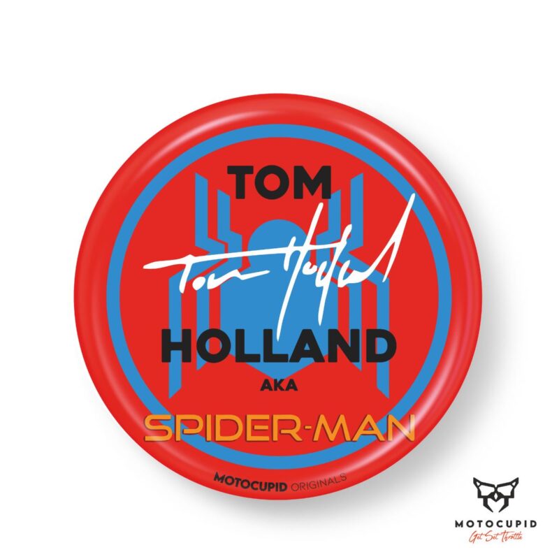 Spiderman Tom Holland Sign Pin Badge - Motocupid