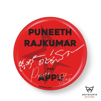 Puneeth Rajkumar Sign Pin Badge from Motocupid