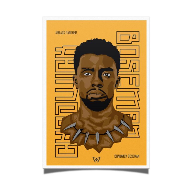 Black Panther Chadwick boseman A3 poster - Motocupid