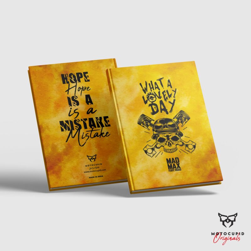 MAD MAX Fury Road A5 Hard Bound Note book – Plain White Paper - Motocupid
