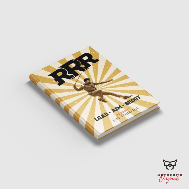 Load Aim Shoot From RRR Movie A5 Hard Bound Note book – Plain White Paper - Motocupid
