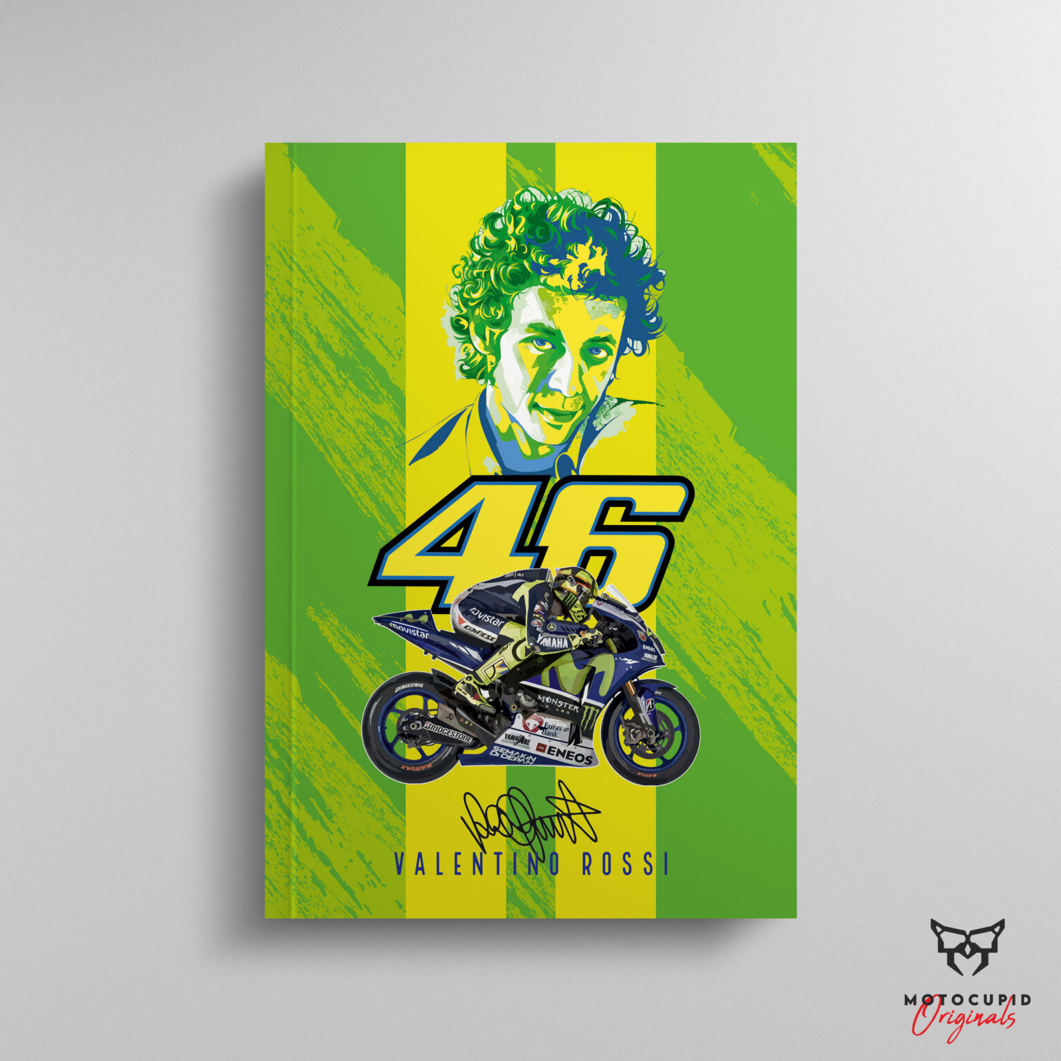 Valentino Rossi VR 46 A5 Note book – Plain White Paper - Motocupid